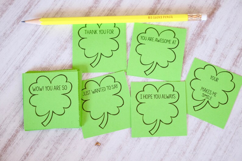 Kindness Confetti Shamrocks Lucky Notes Printable Kindness | Etsy