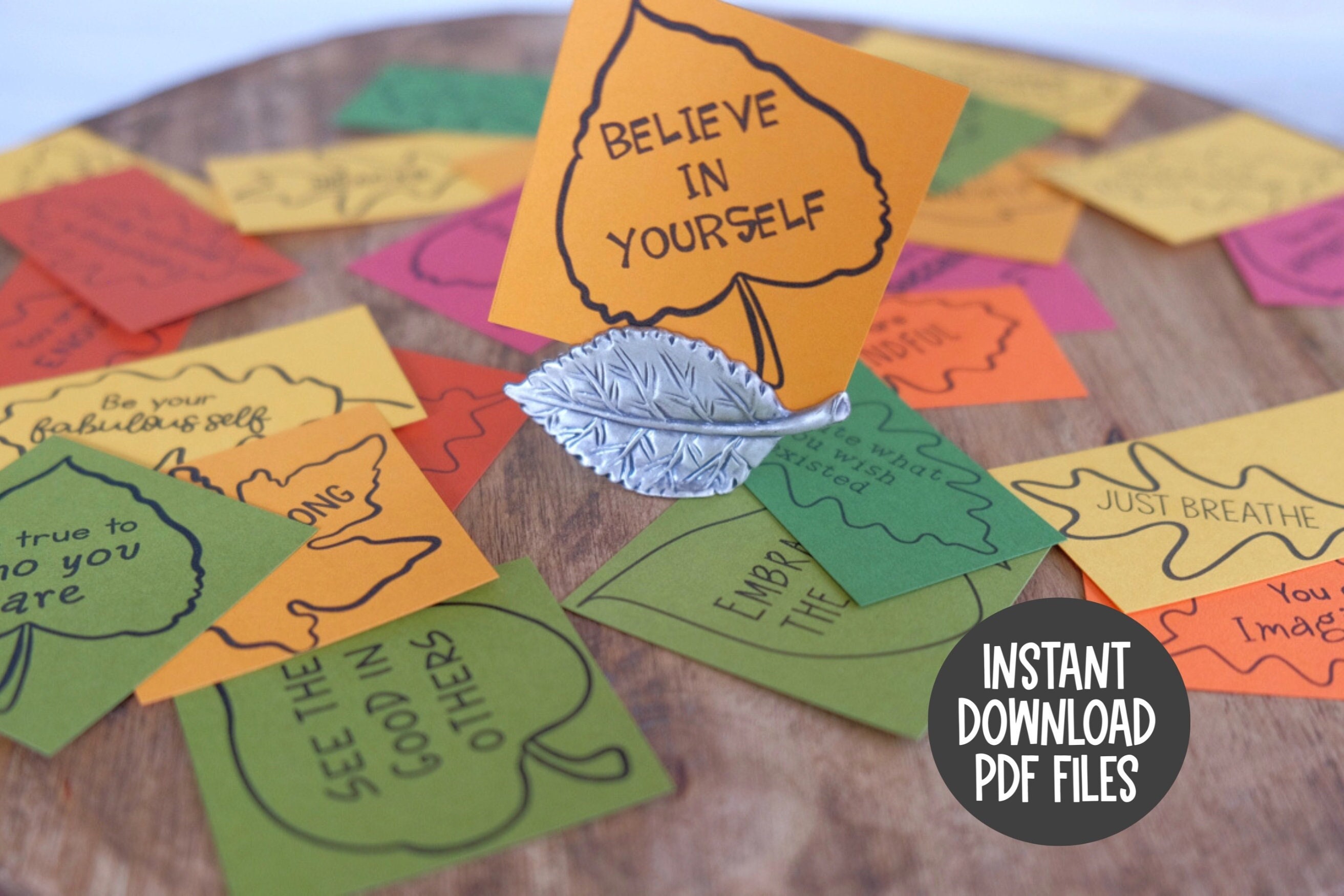 Kindness Leaves, Gratitude, Positive Message Cards, Lunch Box Notes ...