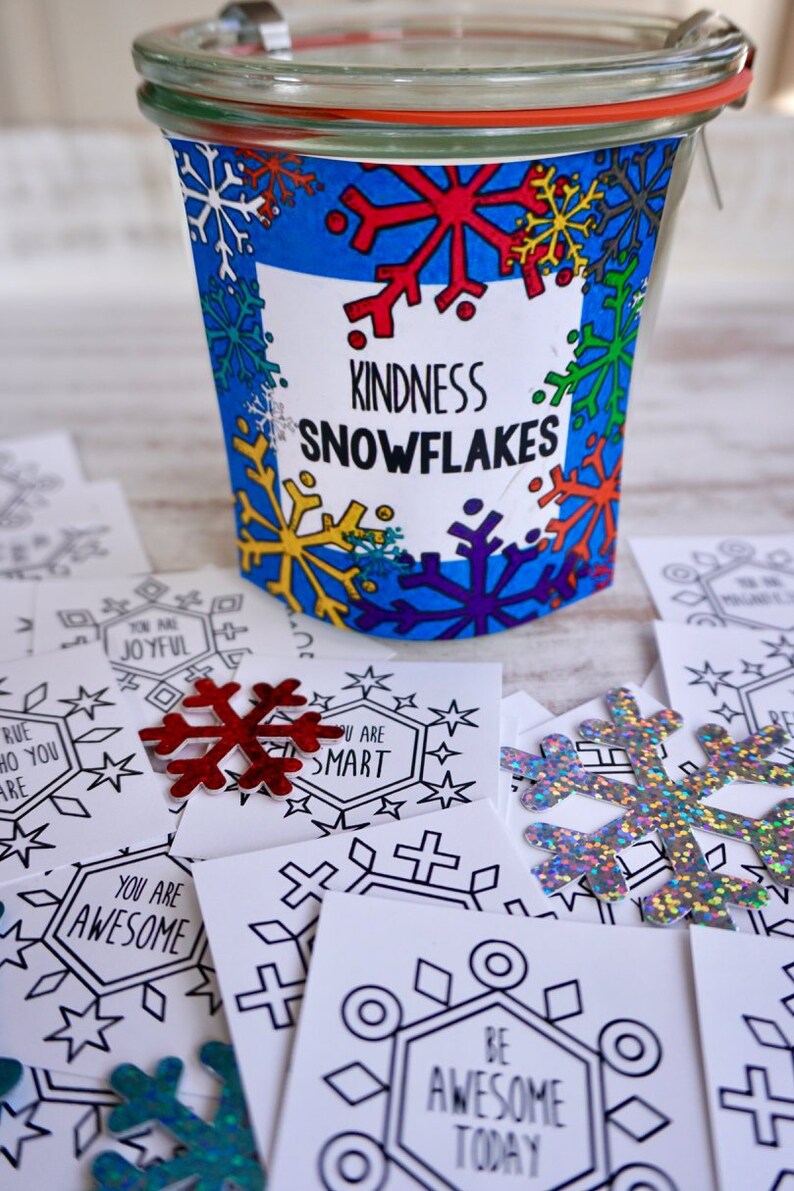 Kindness Snowflake Cards: Winter Affirmations, Compliments (digital ...