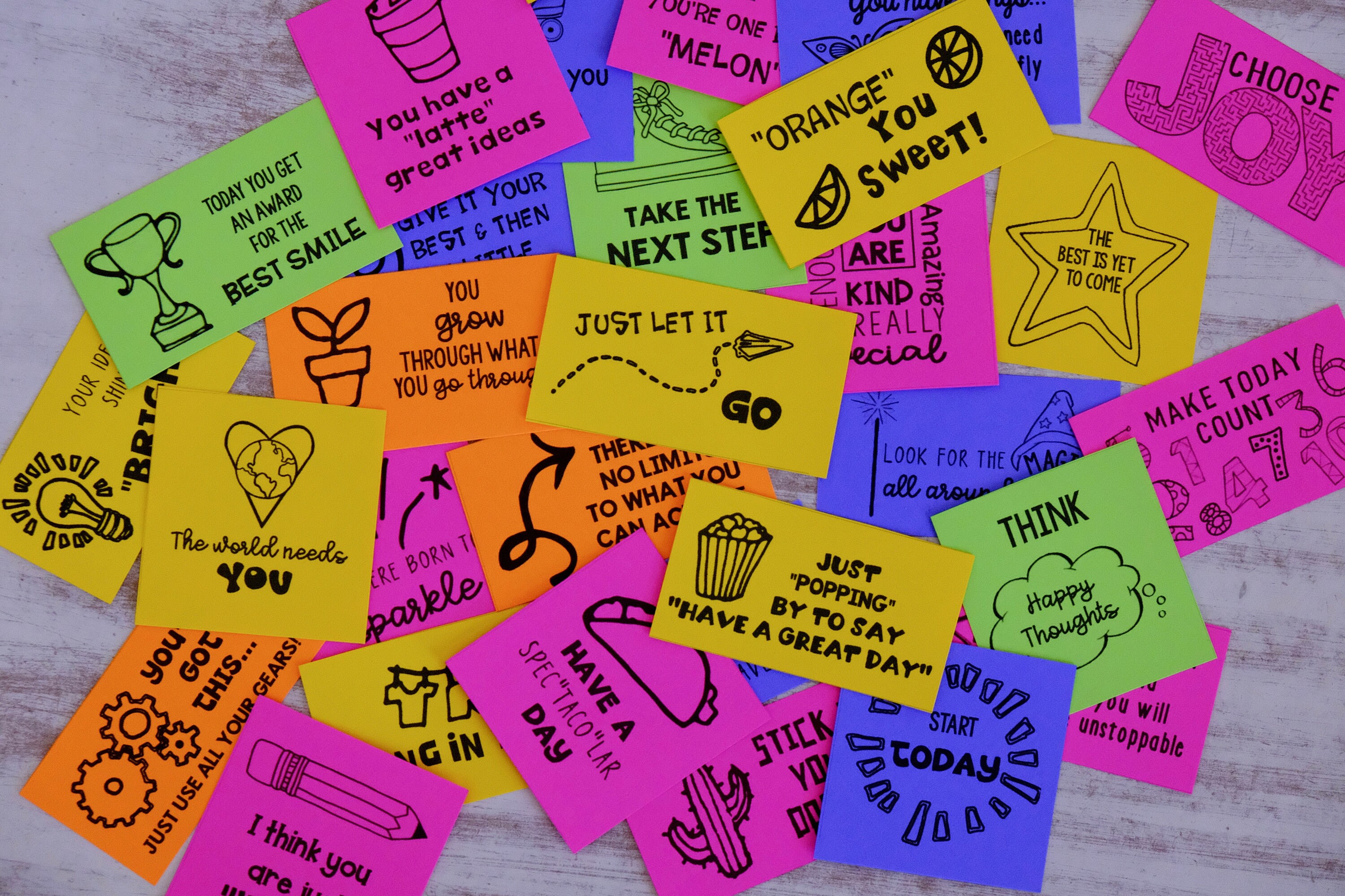 Printable Kindness Confetti® Over 300 Inspirational Cards - Etsy Australia