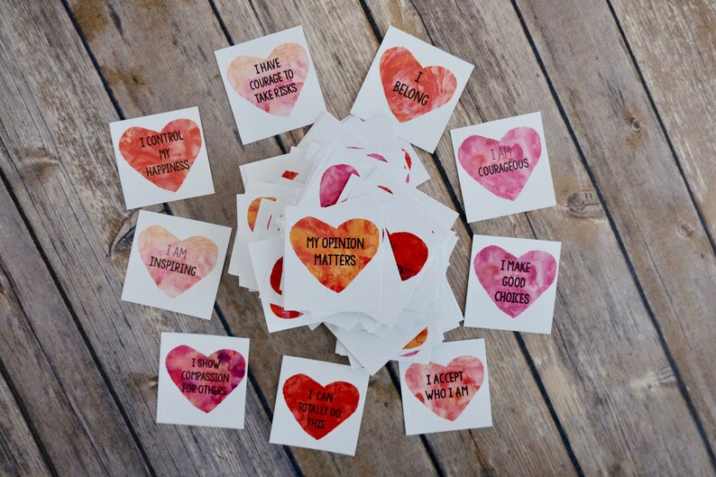 Heart Affirmation Cards: Printable Self-care & Kindness (PDF) - Etsy