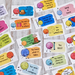 Kindness Cards and Notes Set 3 Kindness Dots Lunch Box Notes | Etsy