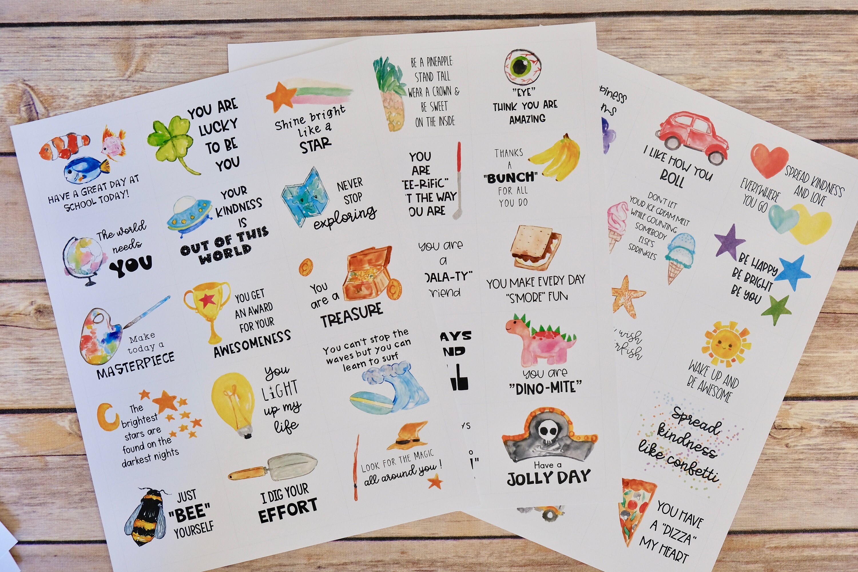 Printable Kindness Cards: Lunchbox Notes, Positive Messages (digital ...