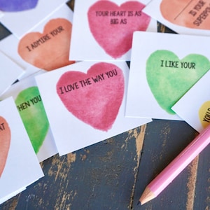 Kindness Hearts Affirmation Cards: Printable Lunchbox Notes (PDF) - Etsy