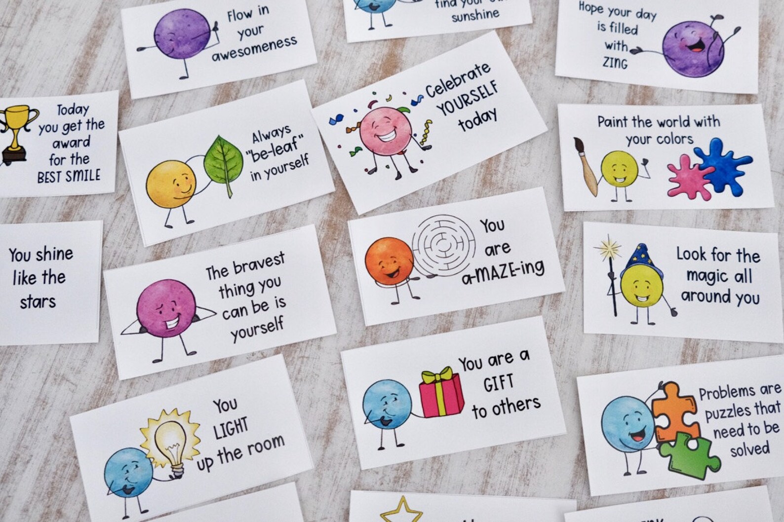 Kindness Cards and Notes Set 3 Kindness Dots Lunch Box Notes | Etsy