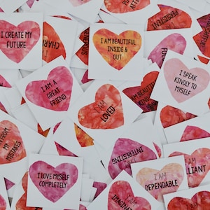 Heart Affirmation Cards, Printable Inspirational & Encouragement Cards ...