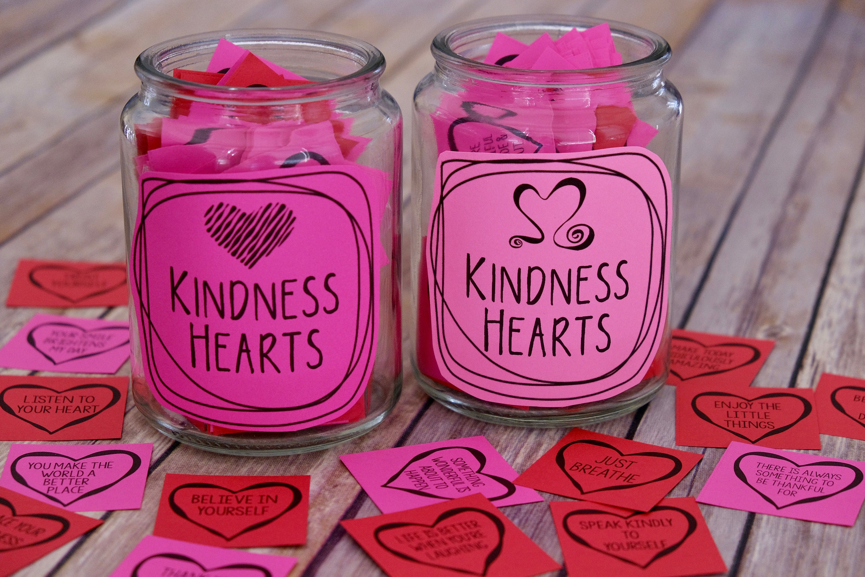 Kindness Hearts Inspirational Notes, Kindness Cards, Positive Messages ...