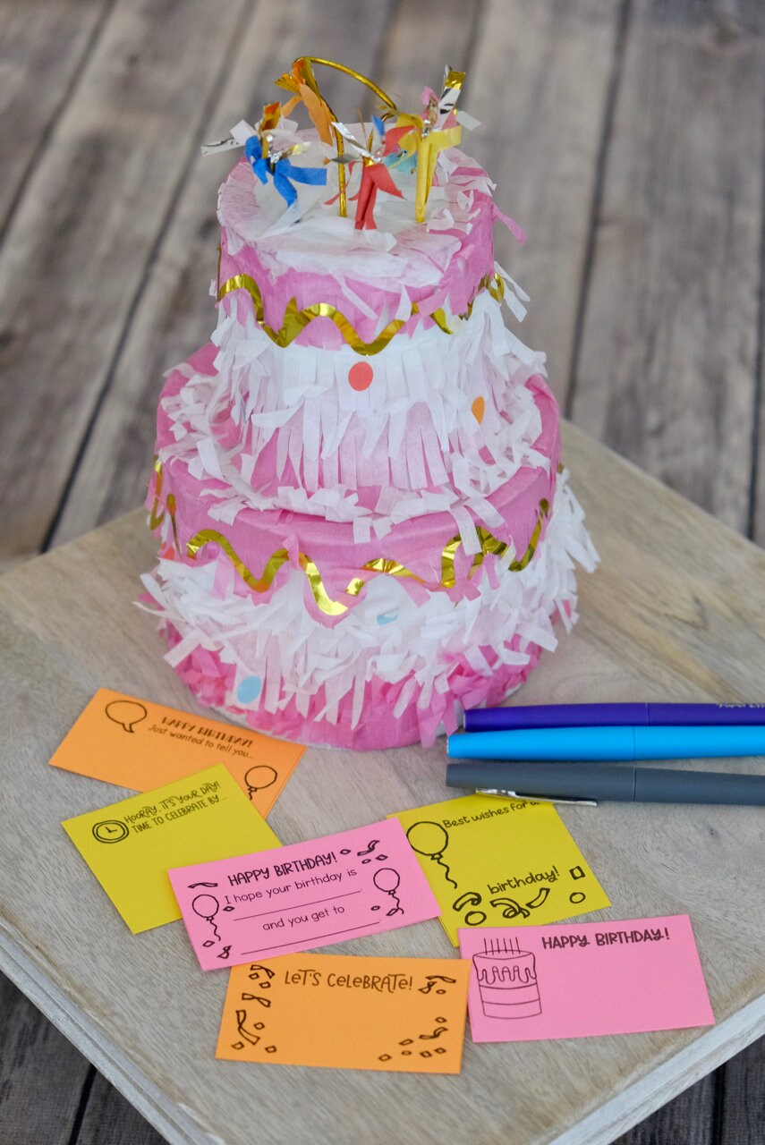 Birthday Confetti Kindness Cards: Printable Birthday Wishes (PDF) - Etsy