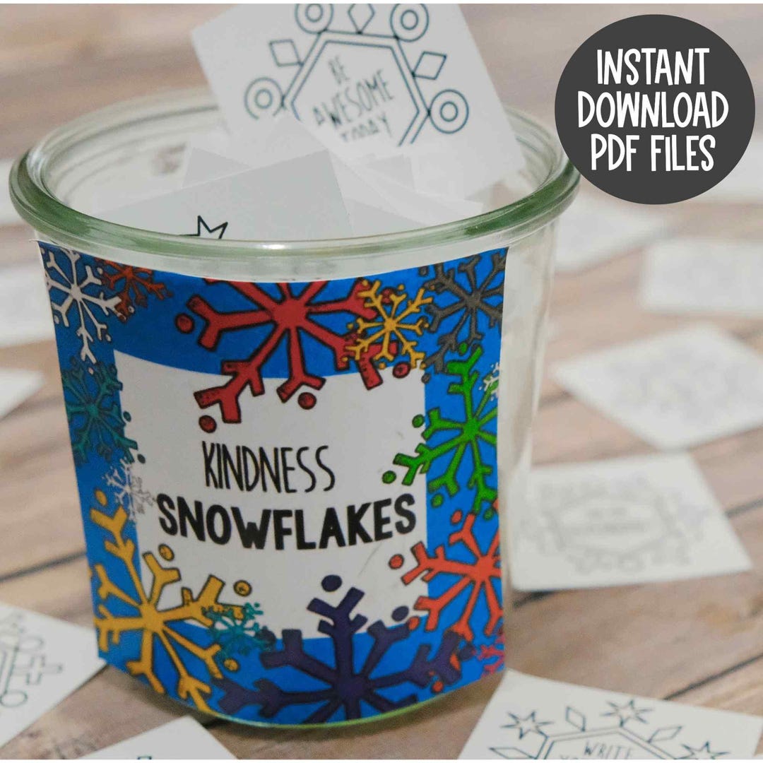 Kindness Snowflake Cards: Winter Affirmations, Compliments (digital ...