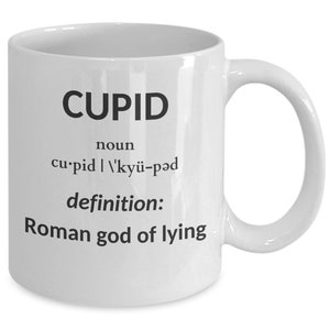 Anti Valentines Day Cupid Definition Roman God of Lying Mug - Etsy UK