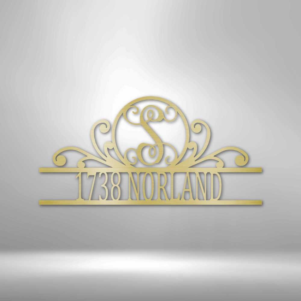 Scroll Family Name Steel Sign - Etsy