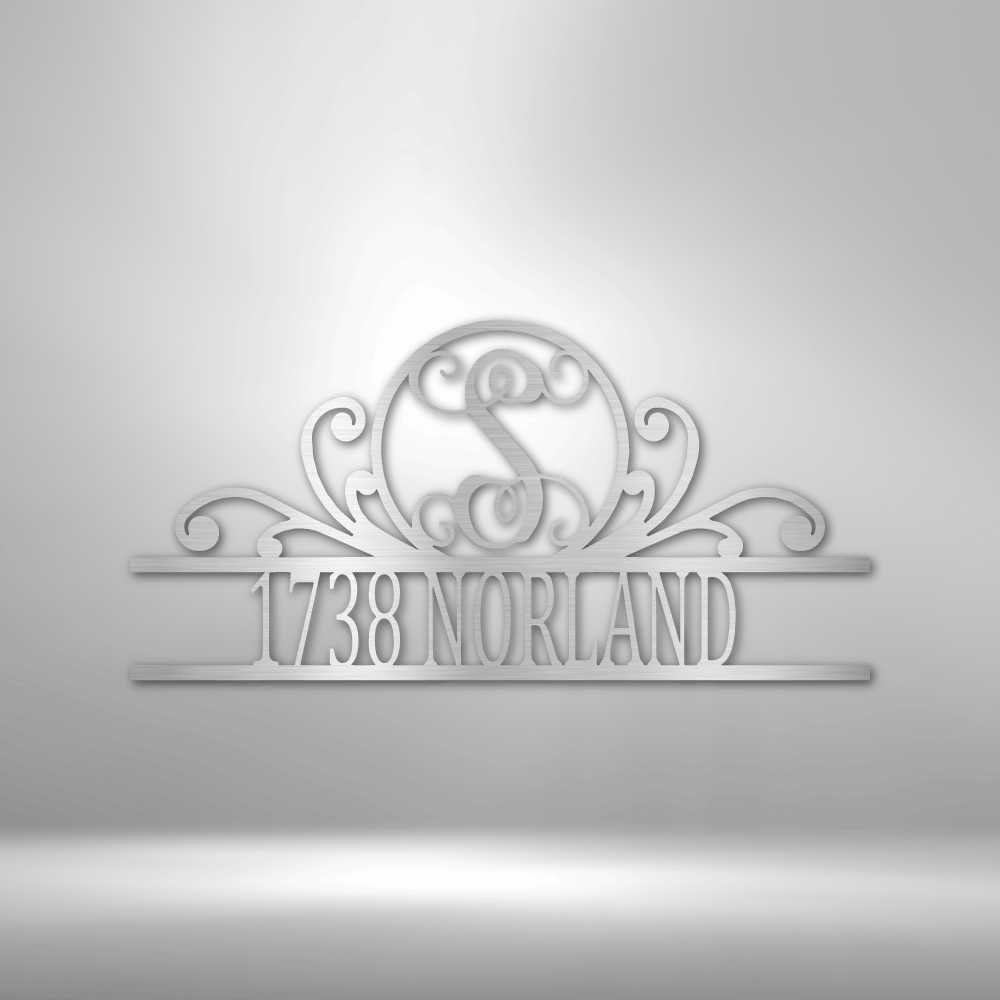 Scroll Family Name Steel Sign - Etsy