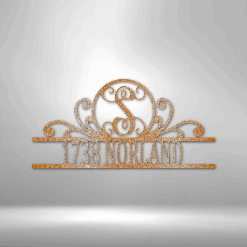 Scroll Family Name Steel Sign - Etsy