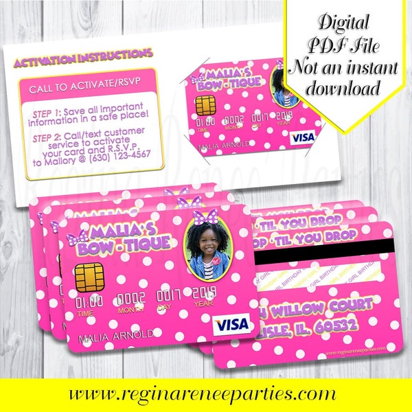 Credit Card Invitation - Etsy