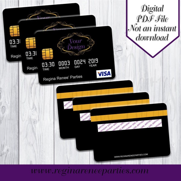 Credit Card Invitation - Etsy