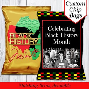 Black History Theme Chip Bags Famous African Americans Black History ...