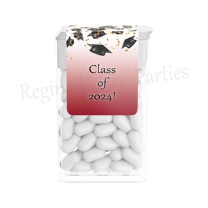 2024 Graduation Theme Tiny Mint Labels Congratulations Graduate Favors ...
