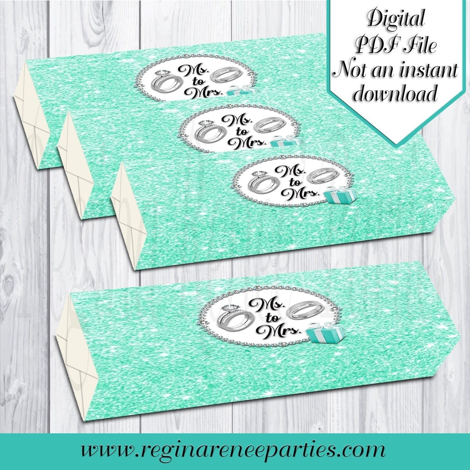 Ms. to Mrs. Theme Bridal Shower Gum Pack Wrappers Ms. to - Etsy