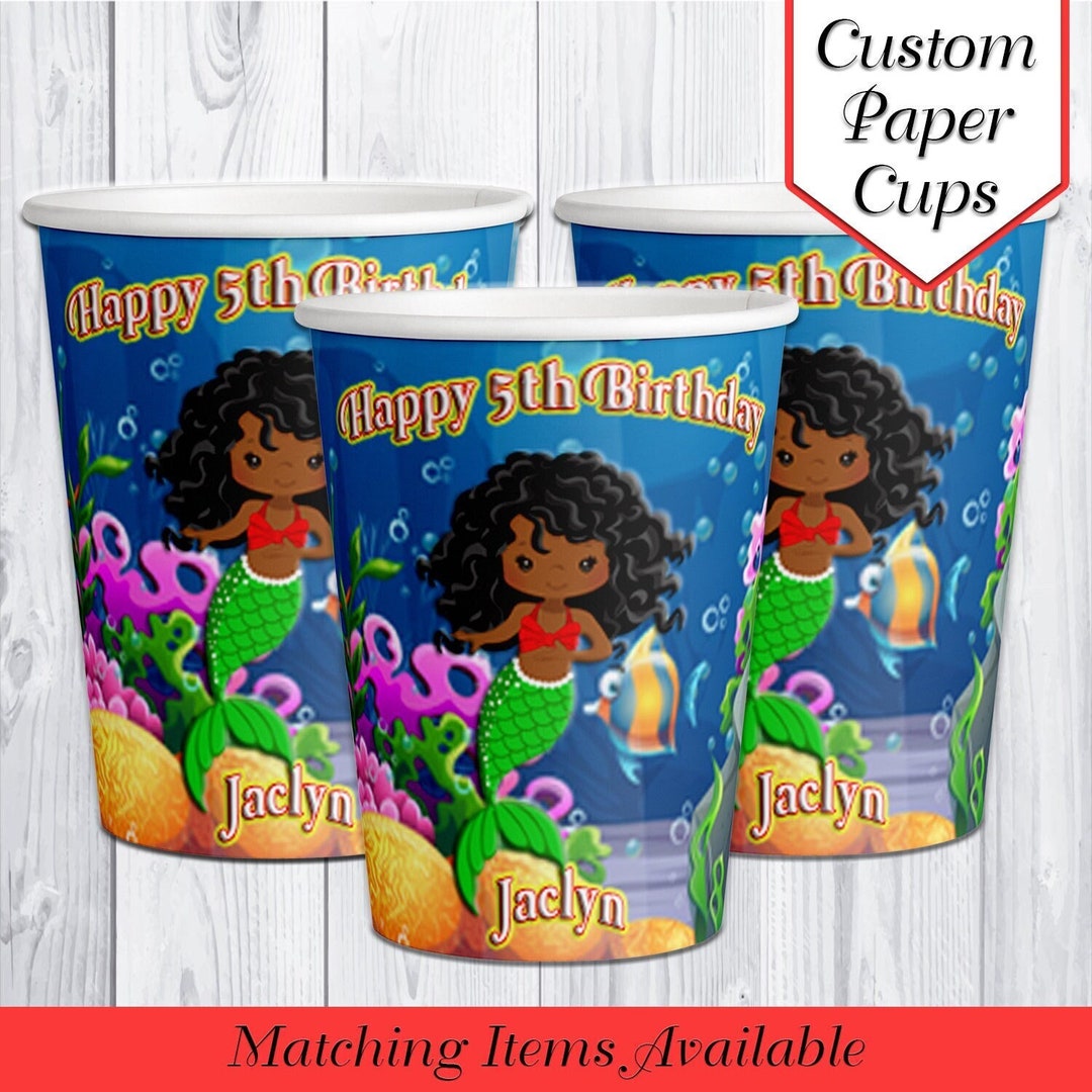 Mermaid Party Cups | Mermaid Party | Mermaid Birthday | Mermaid Cup ...