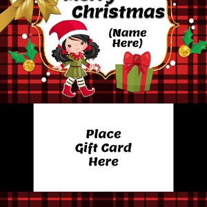 Christmas Elf Theme Gift Card Holder | Gift Card | Christmas Card ...