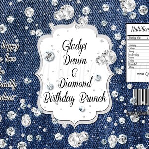 Denim & Diamonds Theme Chip Bags | Denim Theme Birthday | Denim and ...