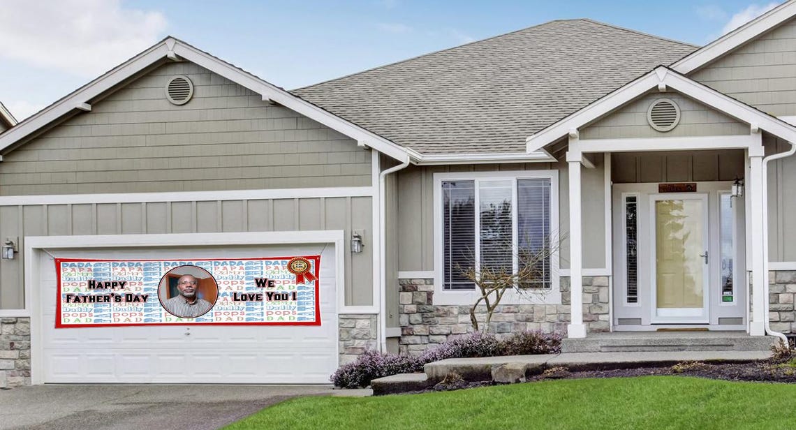 Garage Door Banner Template & Mockup | Custom Backdrops | Custom ...