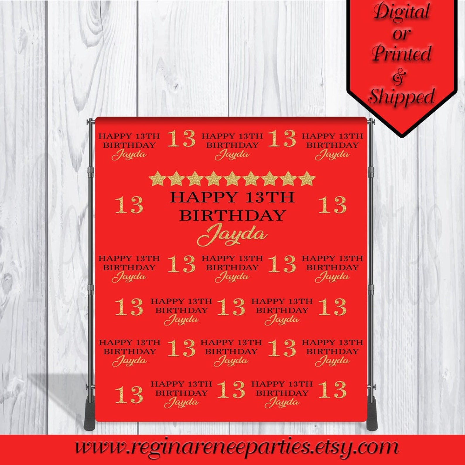 Red Gold and Black Step and Repeat Backdrop Step & Repeat - Etsy