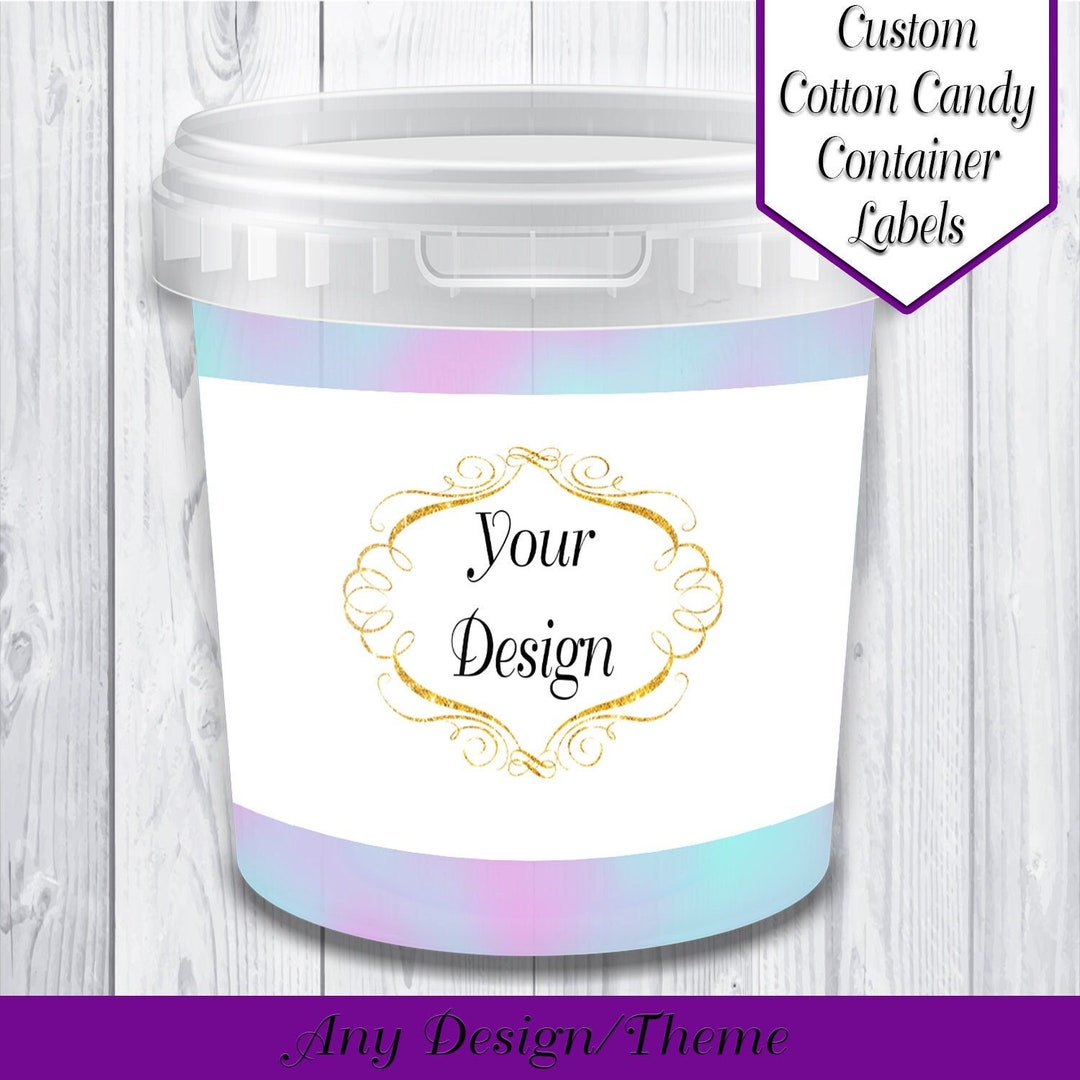 Cotton Candy Container Labels | Cotton Candy Favors | Custom Labels ...