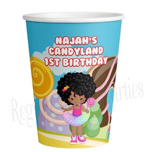 Candyland Party Cups | Candyland Party | Candyland Birthday | Candyland ...
