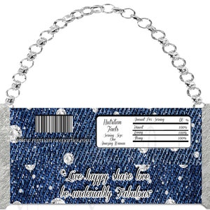 Denim & Diamonds Theme Candy Bar Wrappers | Denim Theme Birthday ...