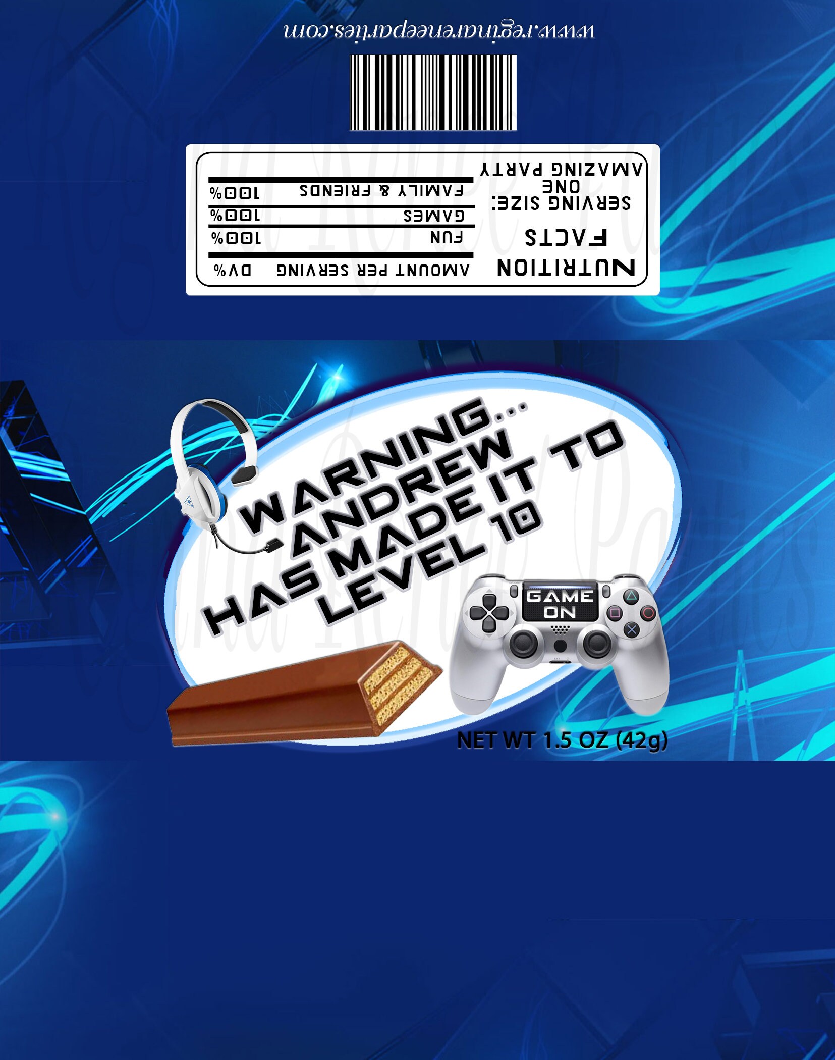 Video Game Candy Bar Wrappers Video Game Video Game Favors - Etsy