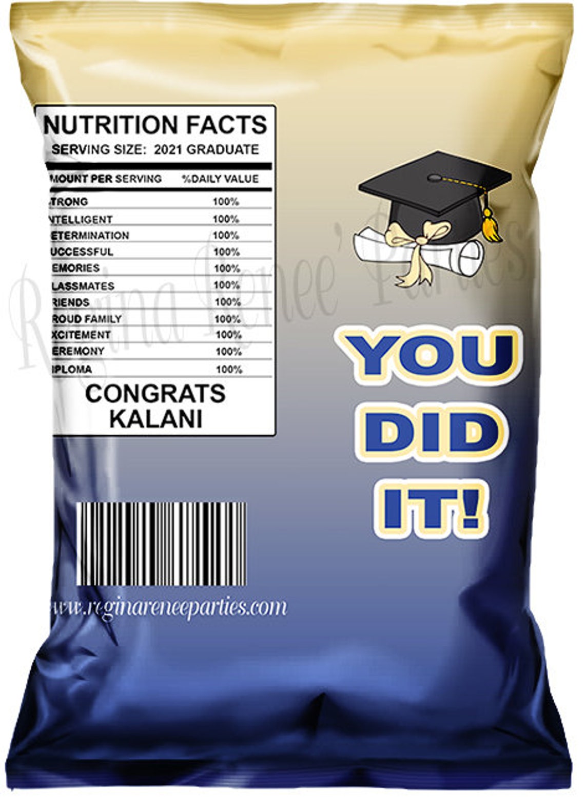 Congrats Graduation Theme Chip Bags Graduation Chip Bag - Etsy