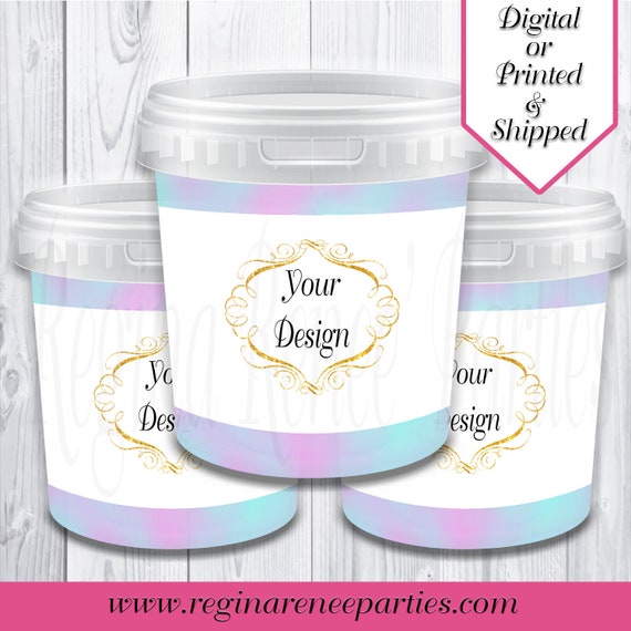 Cotton Candy Container Labels Cotton Candy Favors Custom | Etsy
