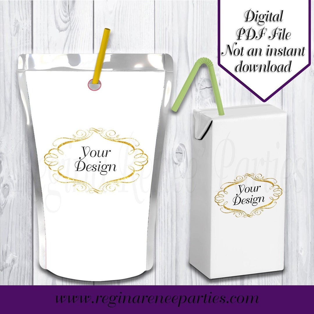 Juice Pouch and Juice Box Labels Party Favors Party Treats - Etsy