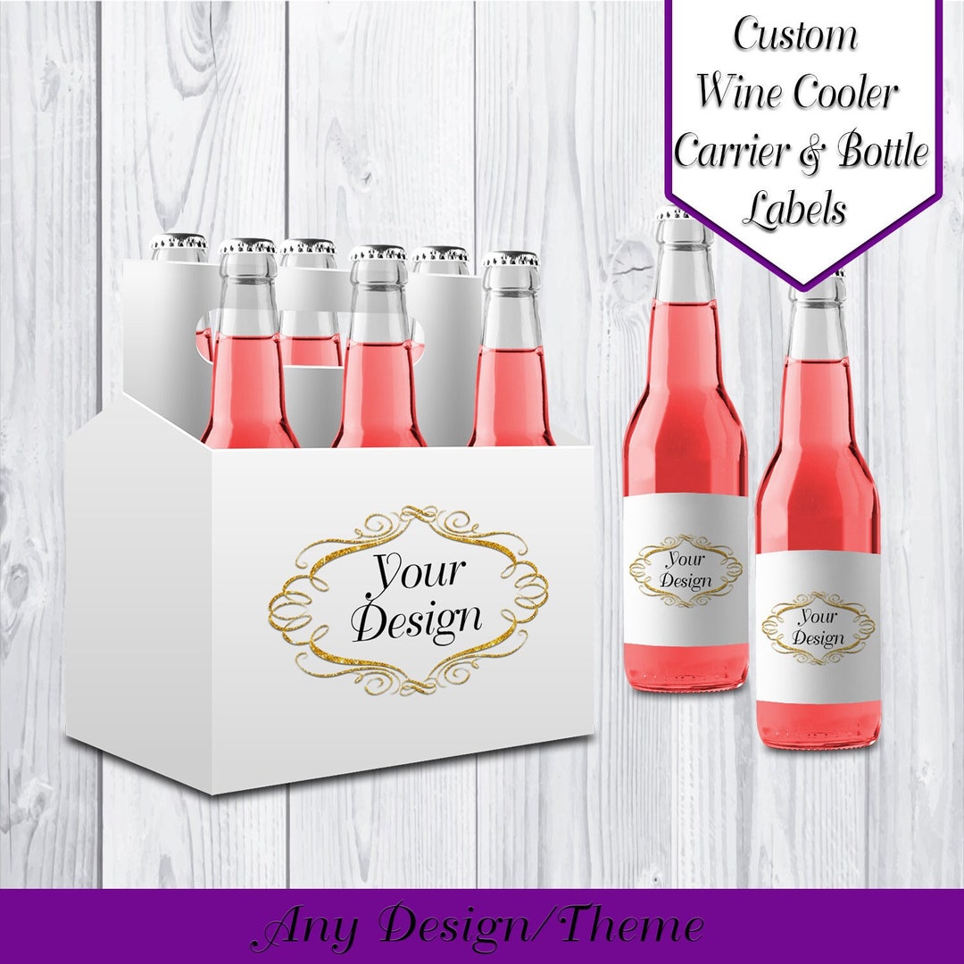 Wine Cooler Bottle and Carrier Labels Birthday Gifts Party Favors Gifts ...