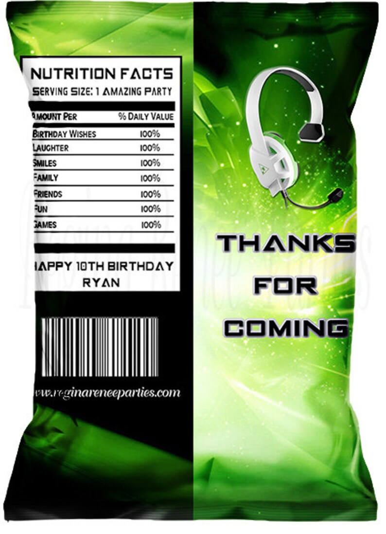 Video Game Chip Bags Video Game Treat Bags Video Game - Etsy