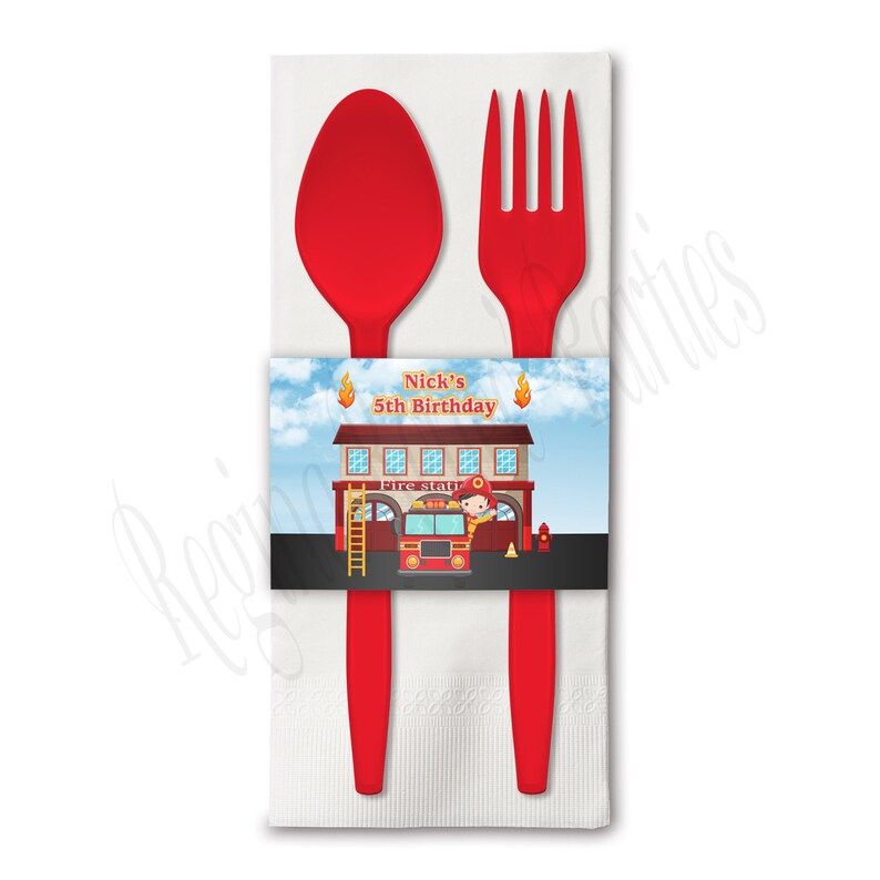 Fire Fighter Party Napkin Holder | Fire Fighter Birthday Party | Party ...
