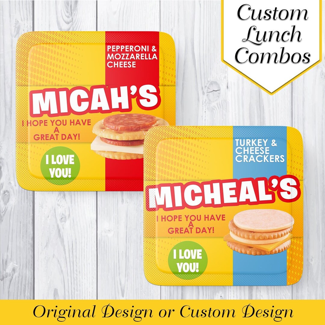 Lunch Combo Pack Labels | Custom Combo Packs | Lunch Snacks | Cracker ...