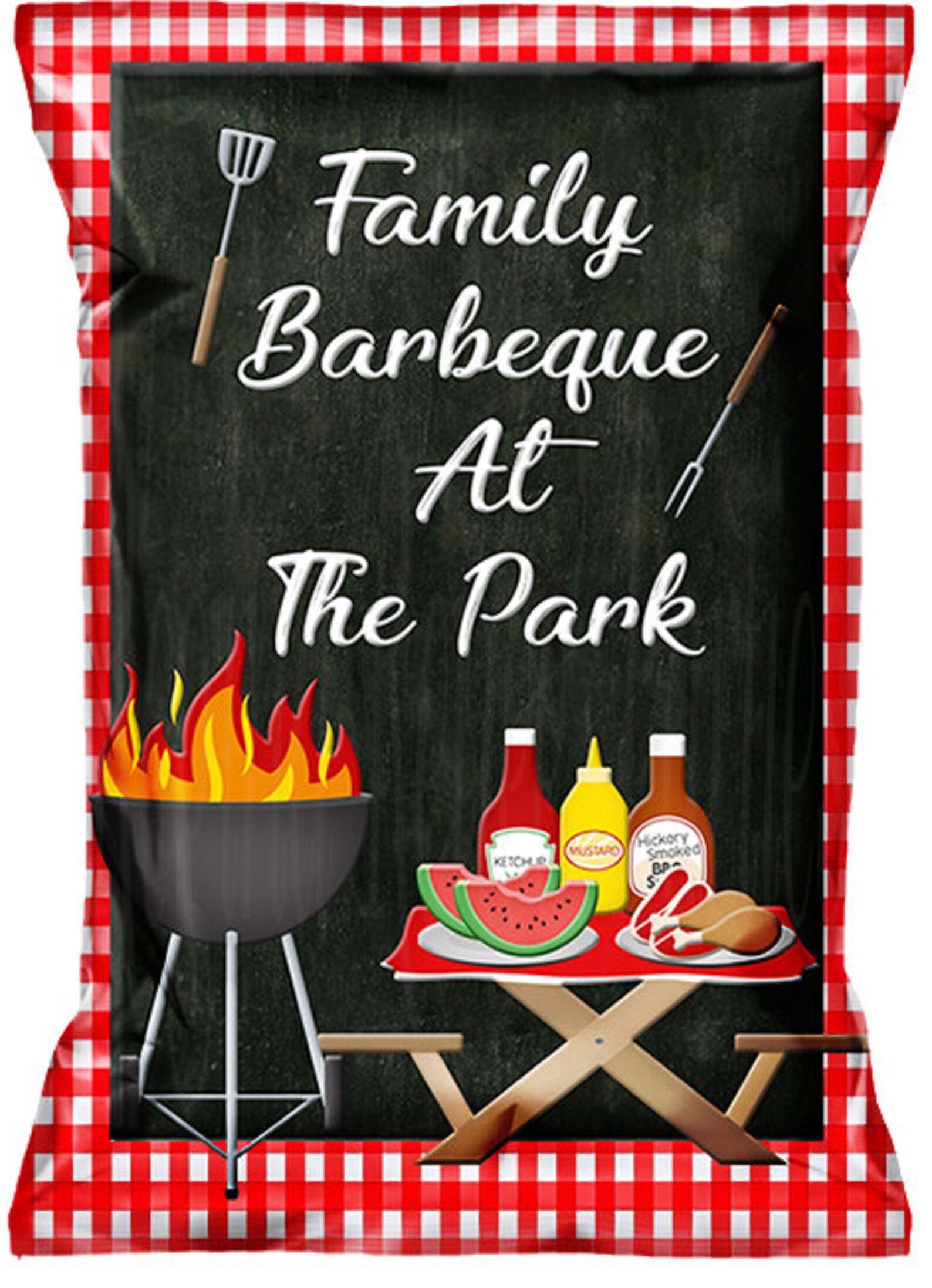 BBQ Theme Chip Bags Barbeque Chip Bags Picnic Family Barbeque Favor ...