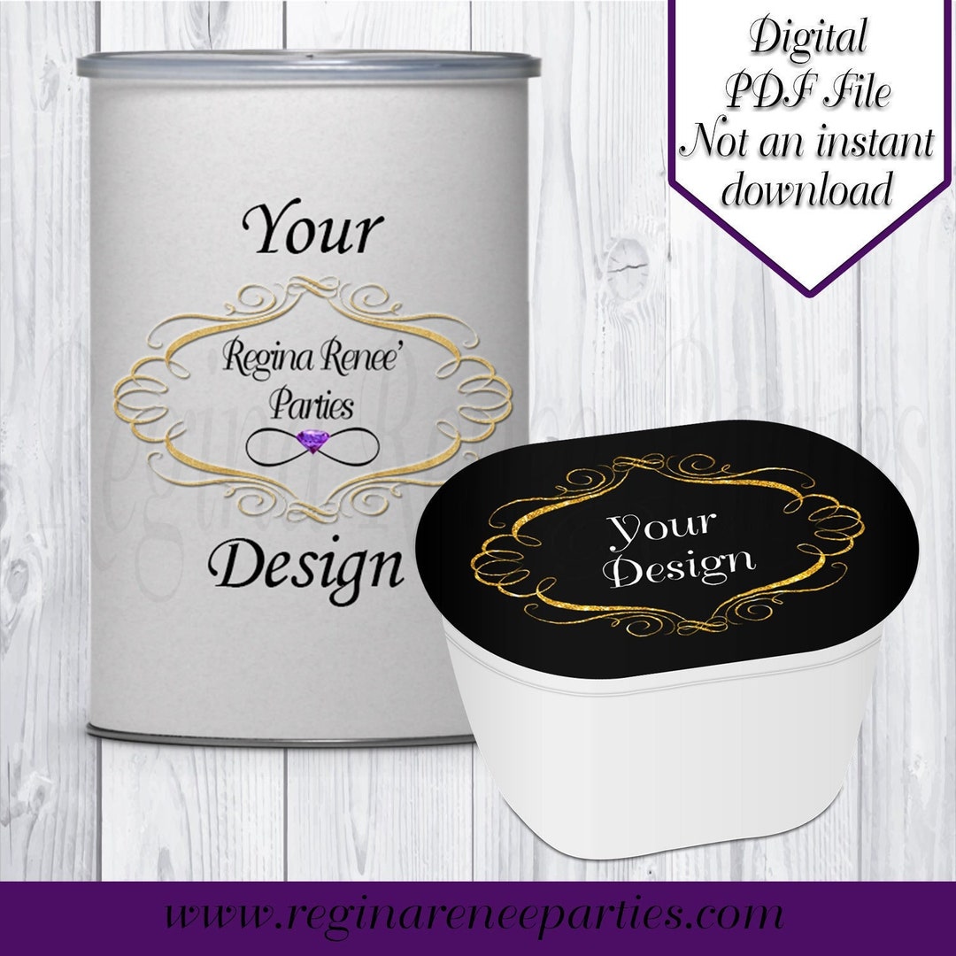 Custom Chip Can Wrappers Custom Chip Cup Labels - Etsy