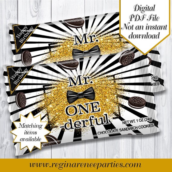 Mr. One-derful Cookie Packs Mr. ONE Derful Birthday Party - Etsy