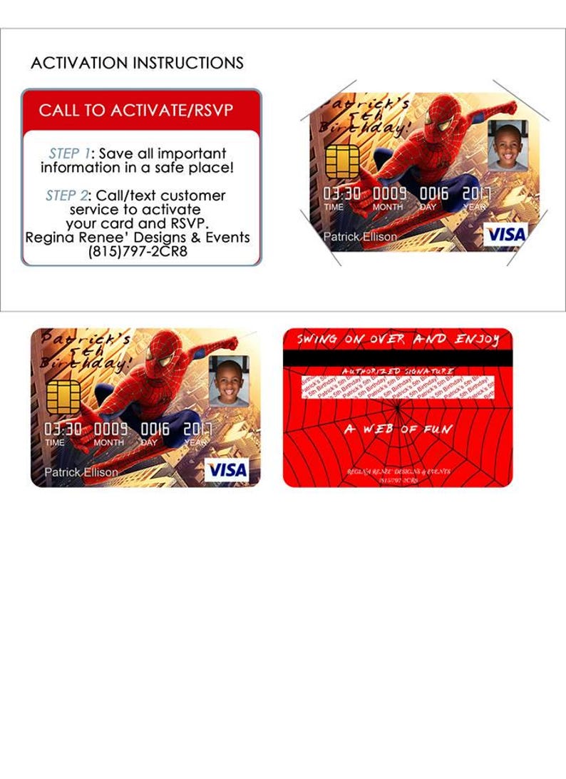 Credit and Activation Card Template | Credit Card Templates | Credit ...