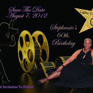 Lights, Camera, Action Theme Save the Date Cards | Lights, Camera ...
