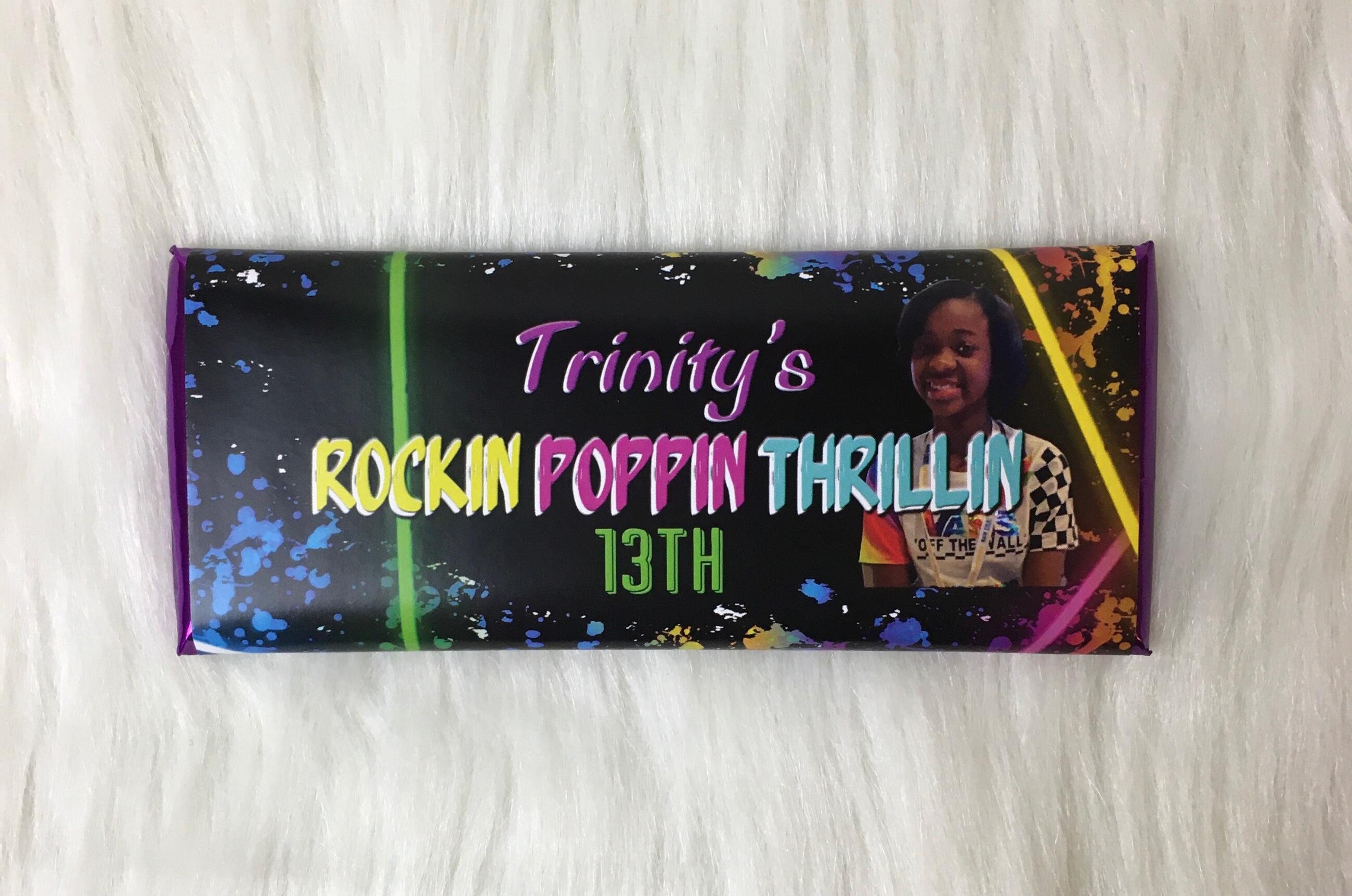 Neon Theme Candy Bar Wrappers Neon Theme Birthday Neon | Etsy
