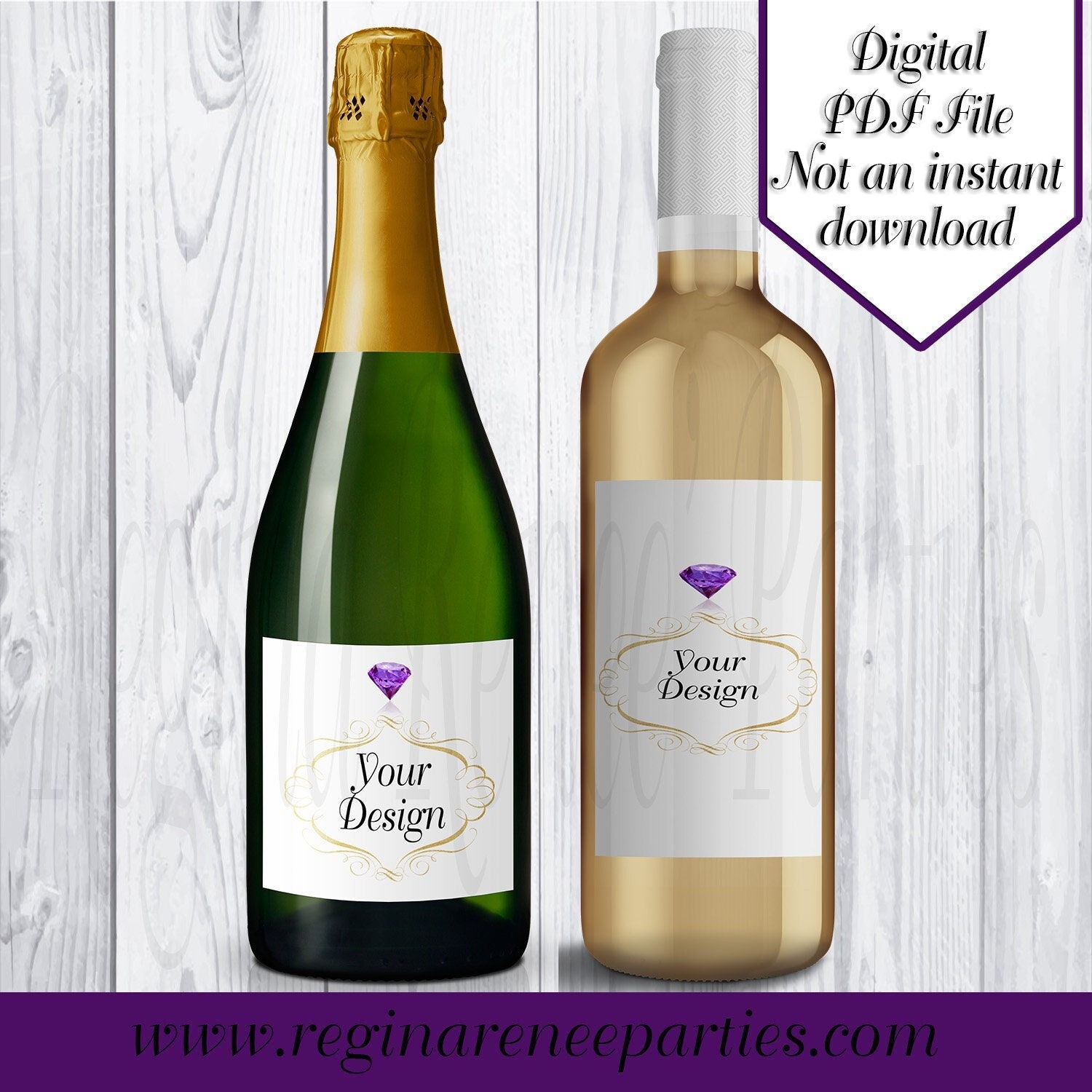 Champagne & Wine Bottle Labels Champagne Labels Wine | Etsy