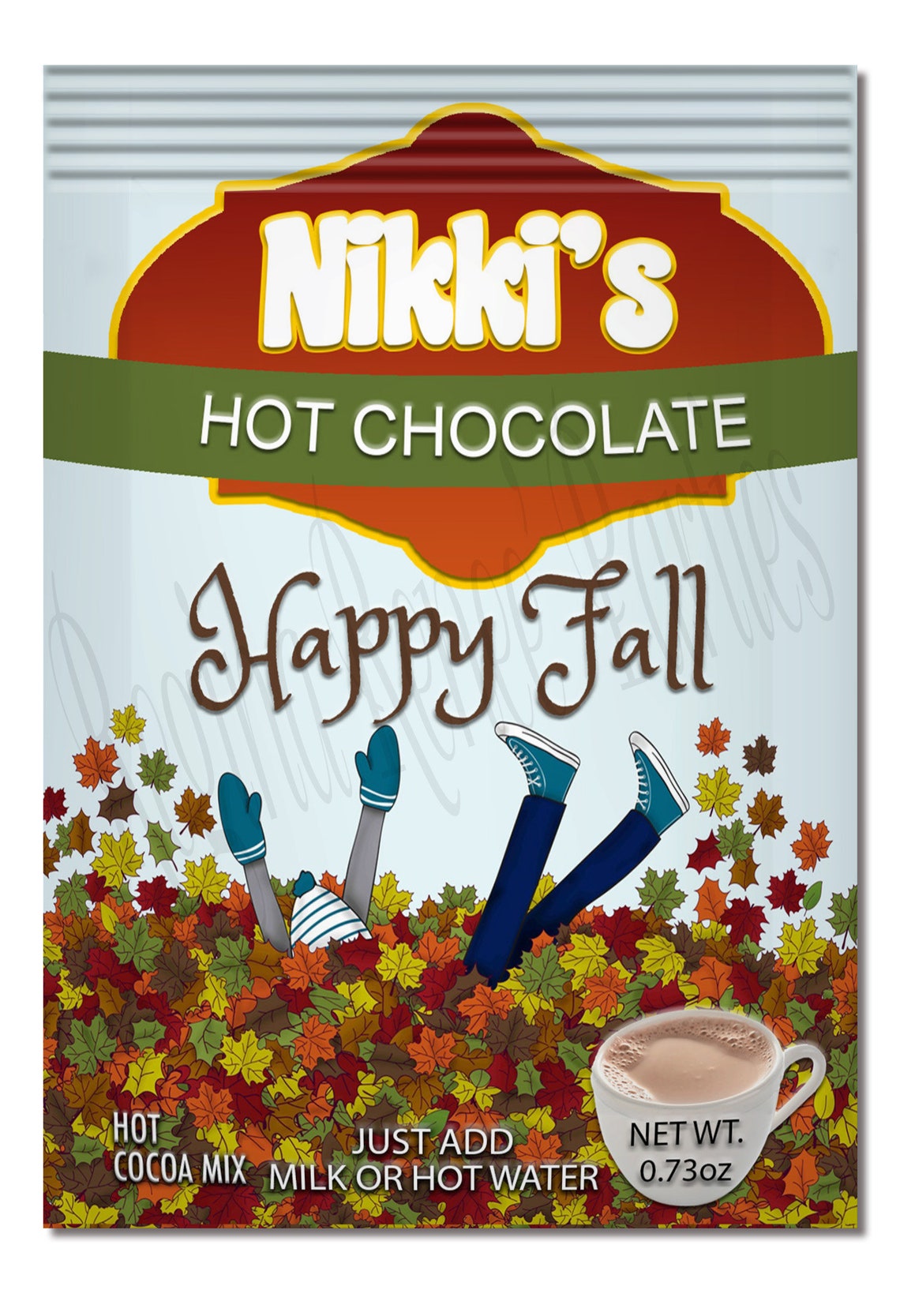 Happy Fall Hot Cocoa Wrappers Hot Chocolate Favors Hot - Etsy