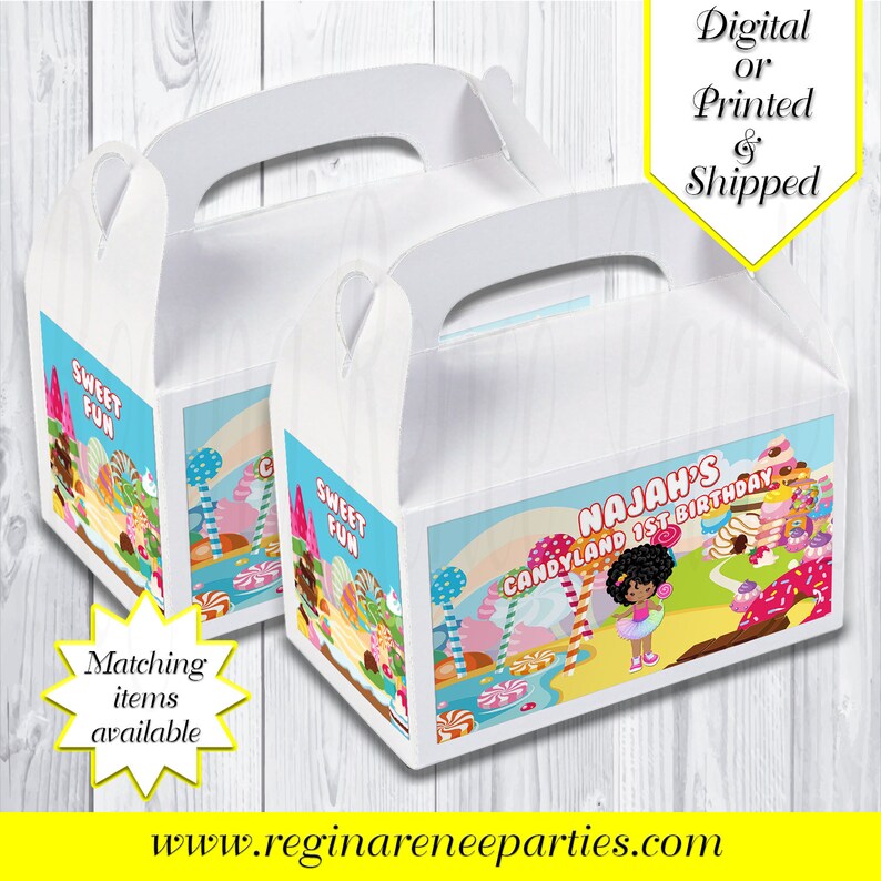 Candyland Theme Gable Boxes Candyland Party Candyland - Etsy