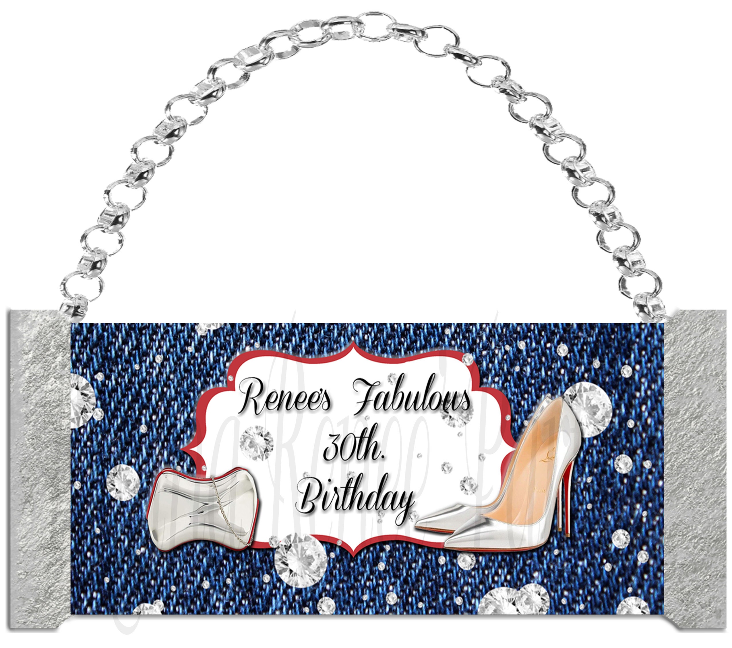 Denim & Diamonds Theme Candy Bar Wrappers Denim Theme - Etsy