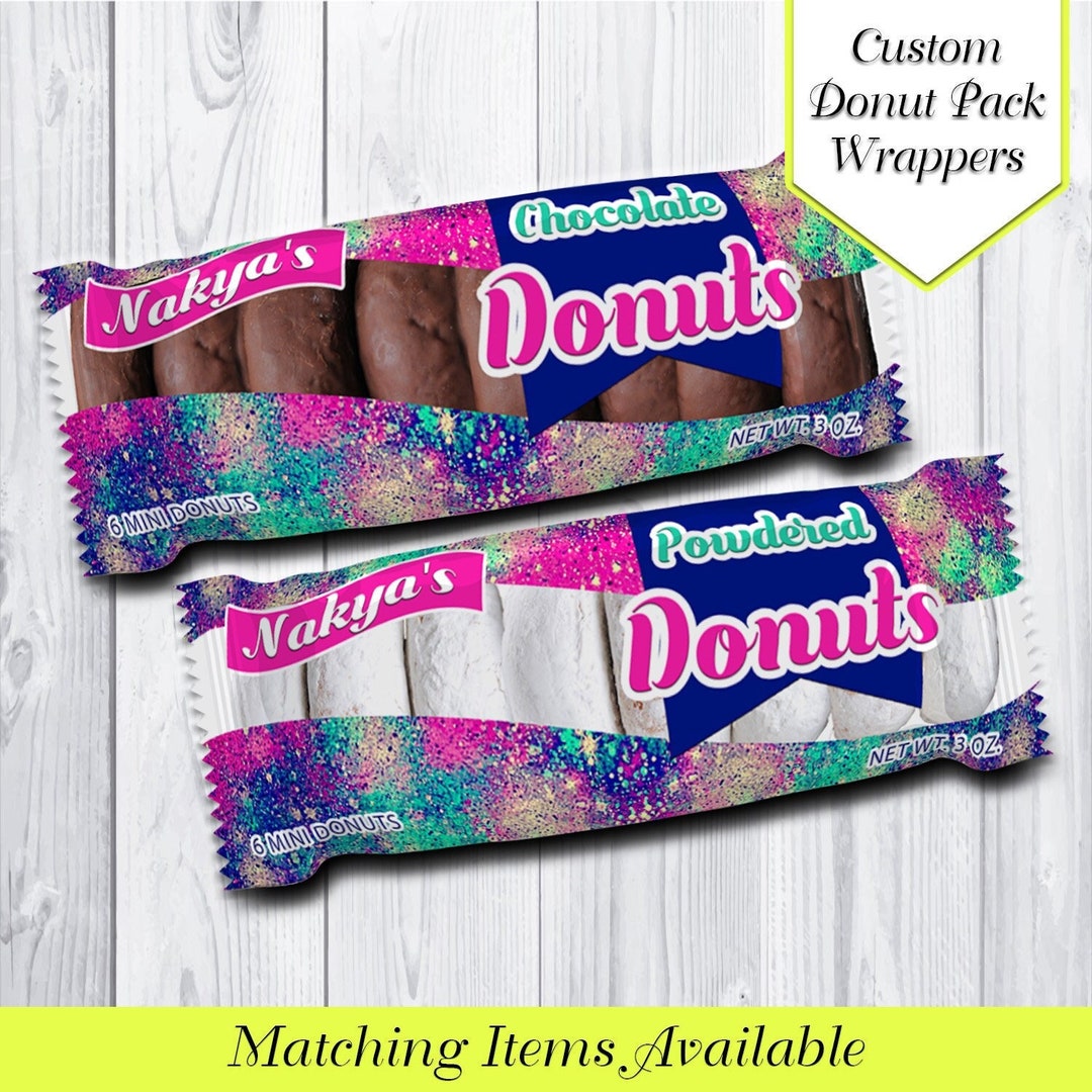 Custom Donut Wrappers | Donut Favors | Donut Party | Mini Donuts ...