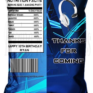 Video Game Chip Bags Video Game Treat Bags Video Game | Etsy